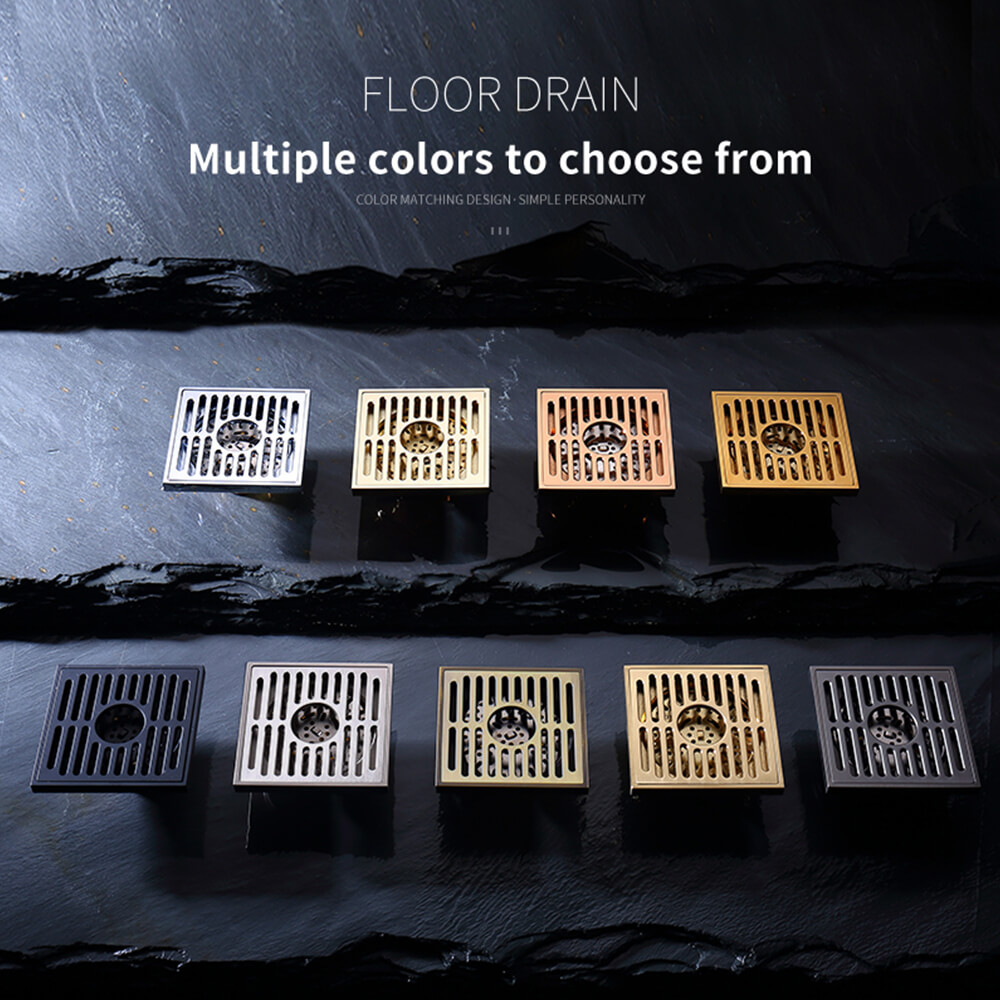 Brass bathroom anti-blocking washing machine floor drain household ...