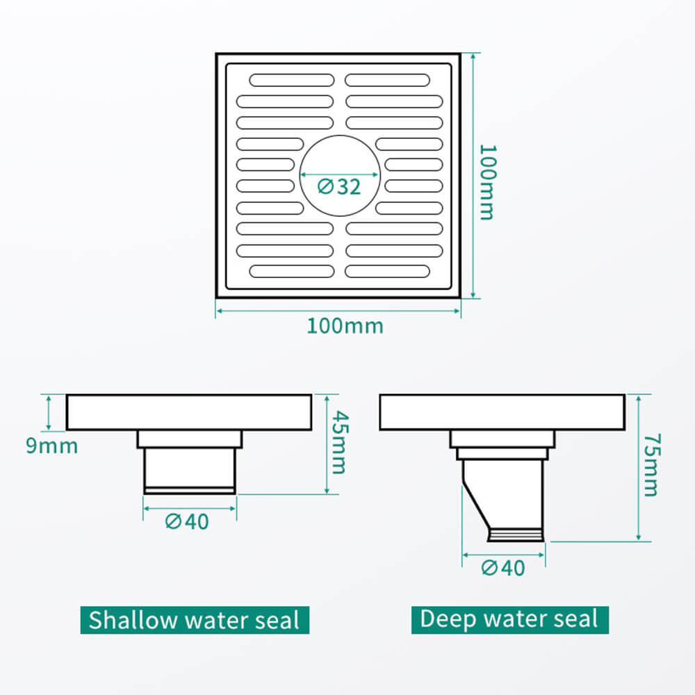 Brass bathroom anti-blocking washing machine floor drain household ...