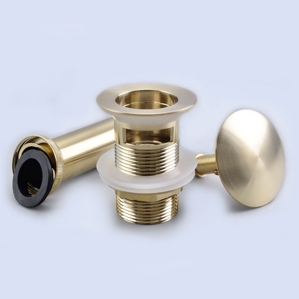 Brass brushed gold wall drain drain basin washbasin deodorant in-wall ...