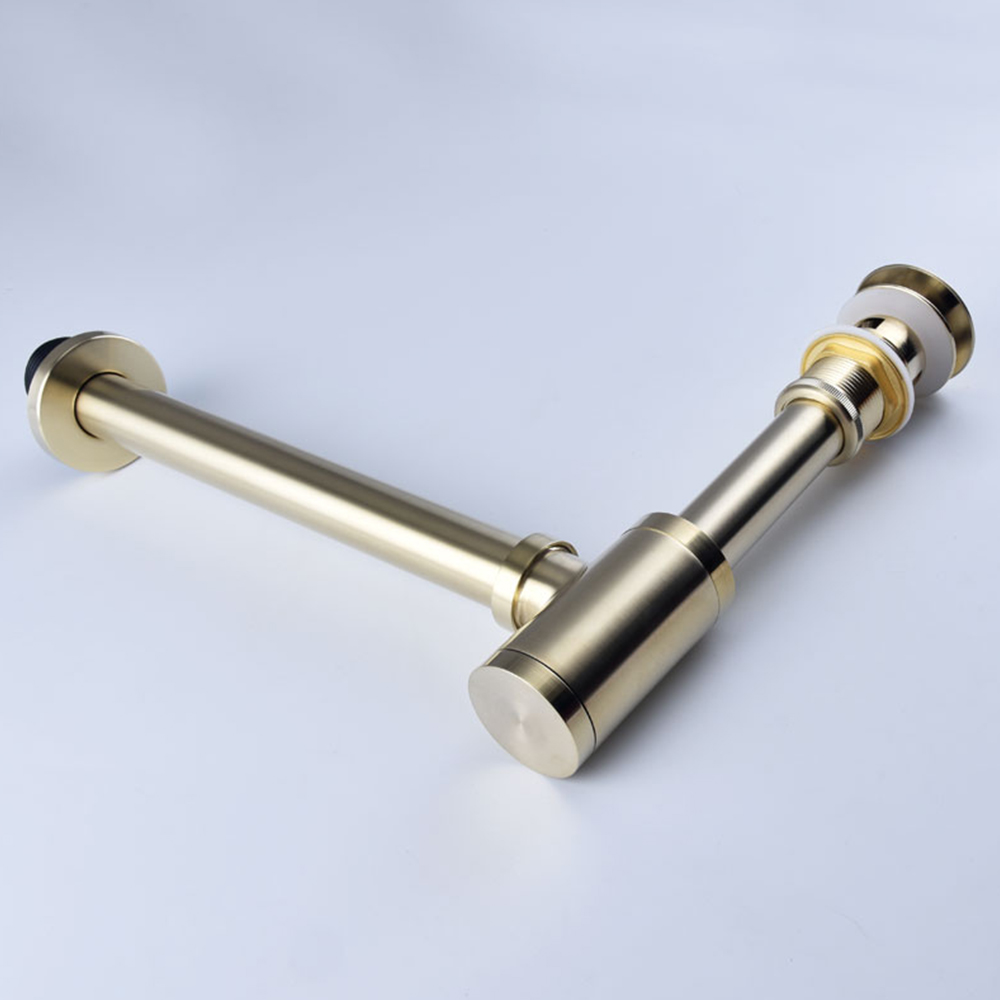 Brass brushed gold wall drain drain basin washbasin deodorant in-wall ...