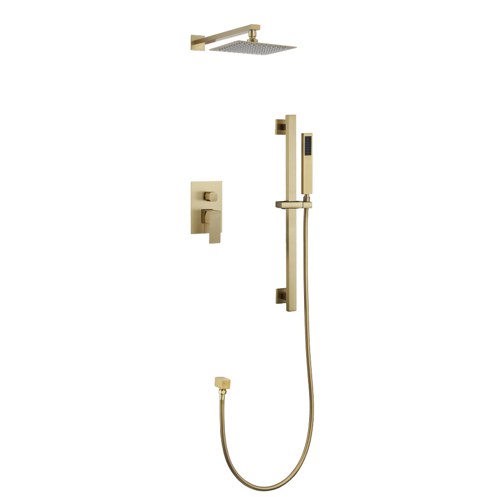 304 stainless steel concealed wall-mounted hot and cold handheld shower ...